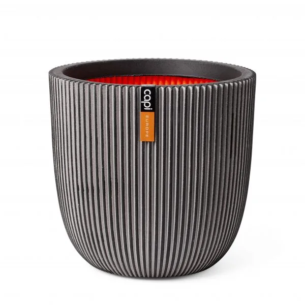 Capi Pot bol groove nl 43x41cm - Antraciet - Top Tuincentrum