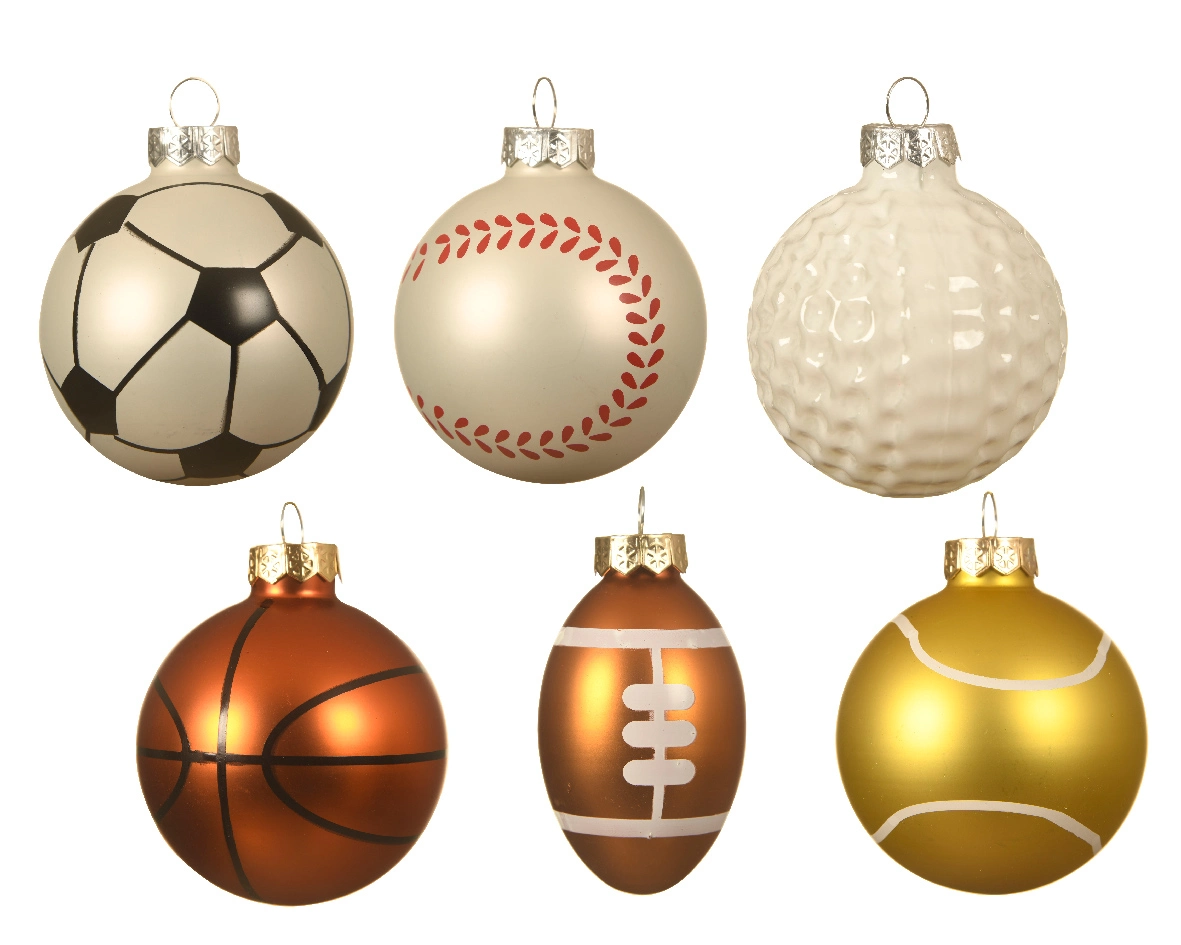 Decoris Kersthanger glas sportbal - 1 stuk - Top Tuincentrum