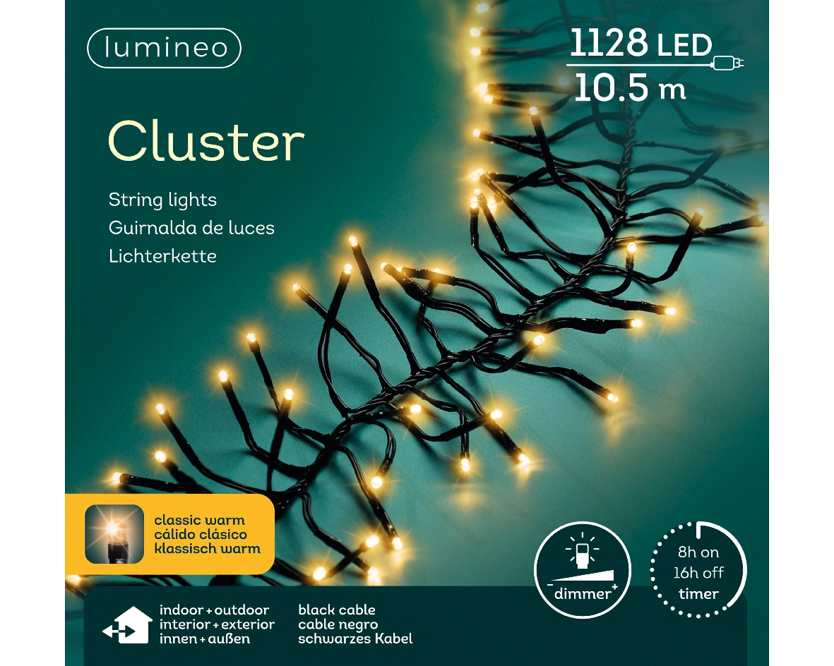 Lumineo clusterverlichting 10.5m 1128l klassiek warm - Top Tuincentrum