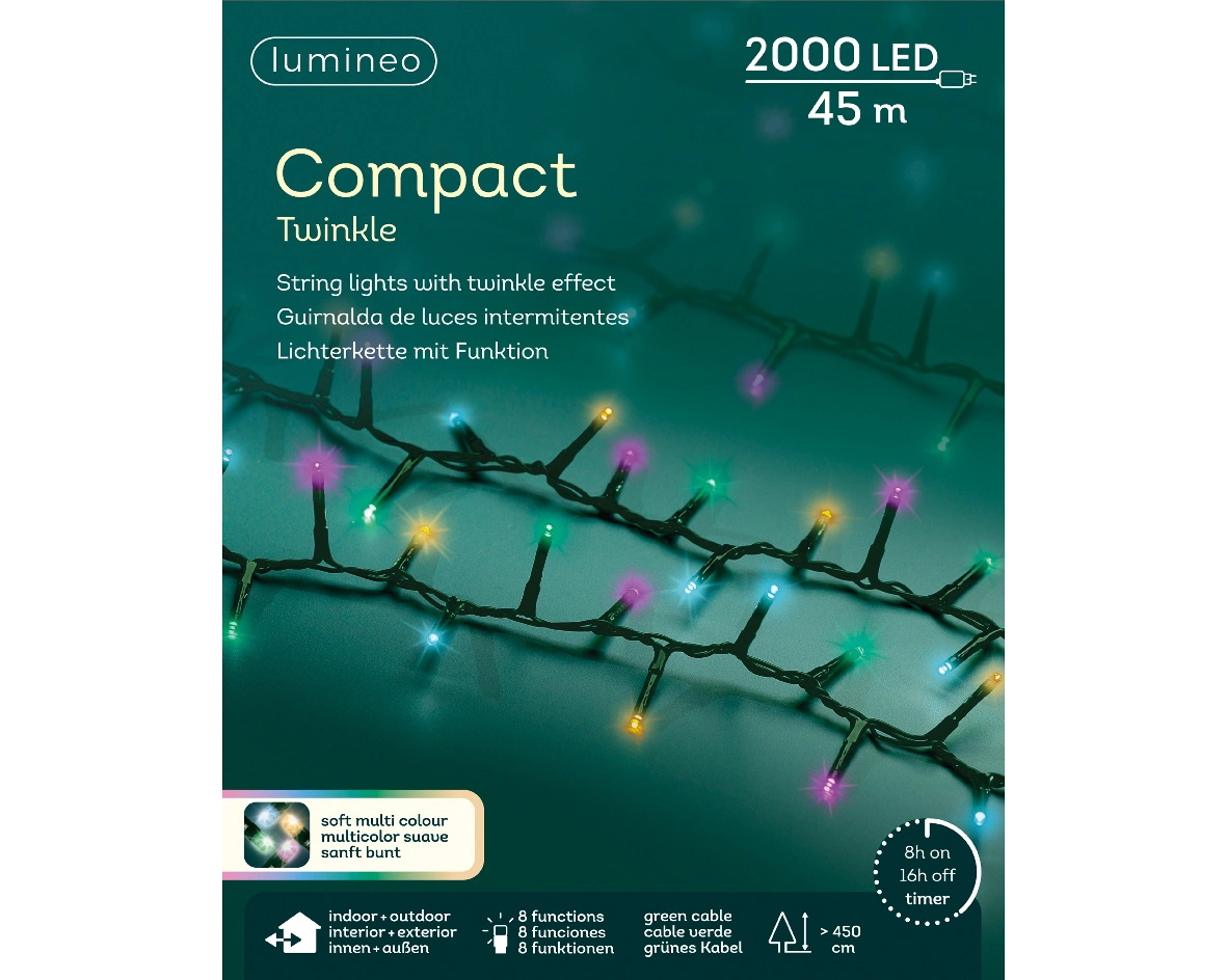 Lumineo Led compact lights 45m soft multi Colour - Top Tuincentrum