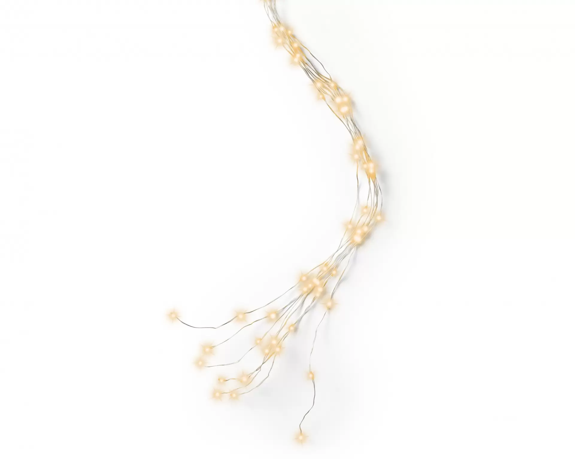 Lumineo Micro bunch led | L190cm x 640 lampjes | zilver/klassiek warm ...