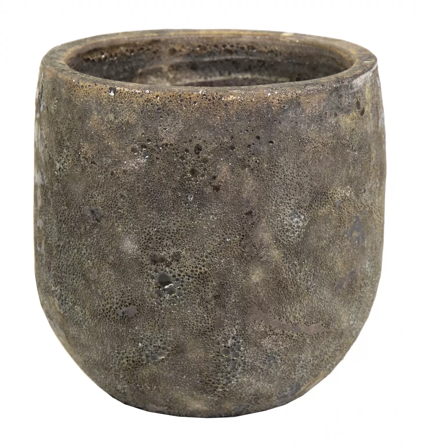 MEGA COLLECTIONS Pot antiek lg bullet d38h35cm vulc - Top Tuincentrum