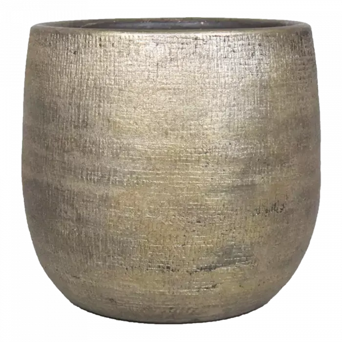 Pot mira d18h16cm industrieel goud - Top Tuincentrum