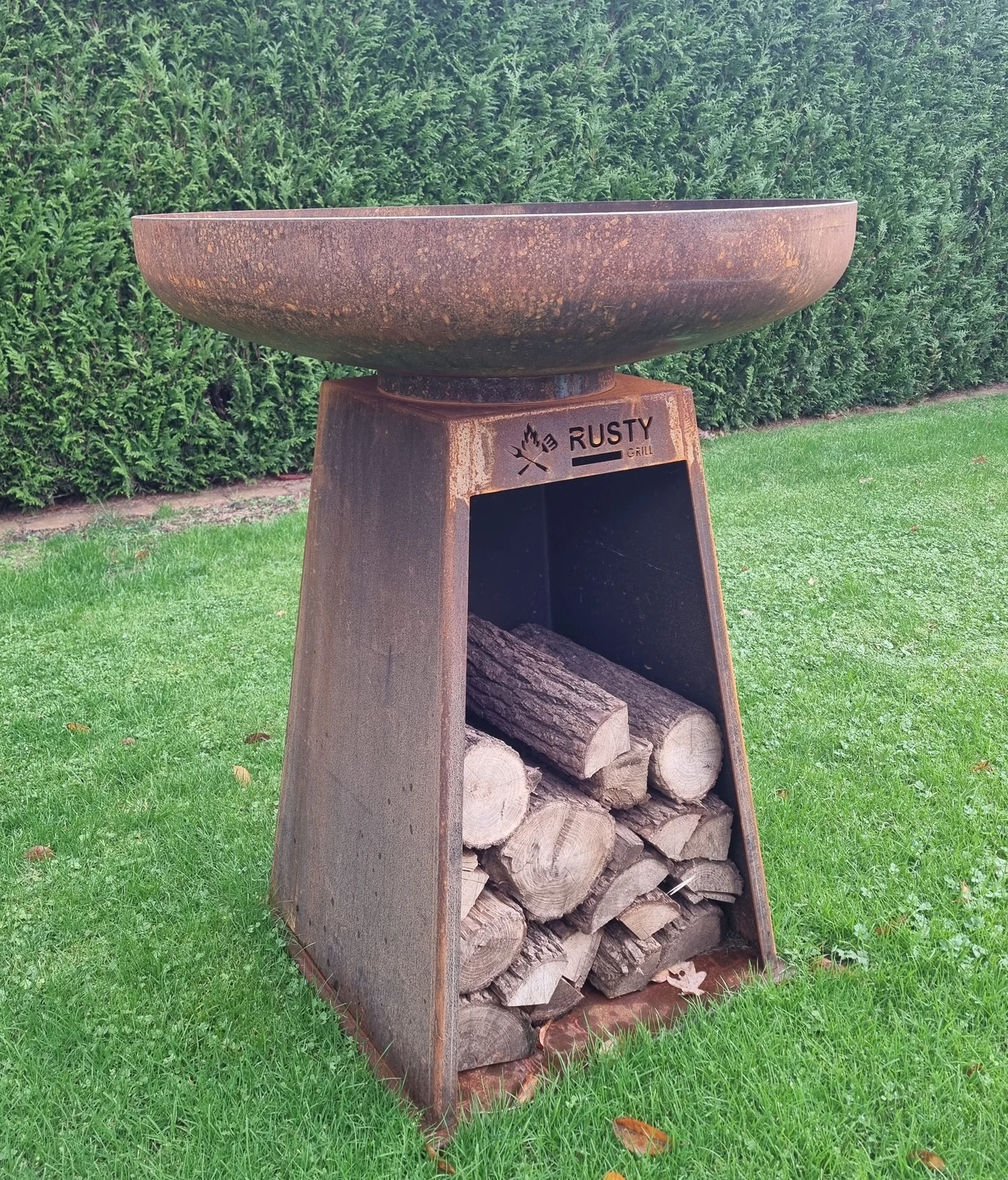 Rusty Grill trapezium 80cm - Top Tuincentrum