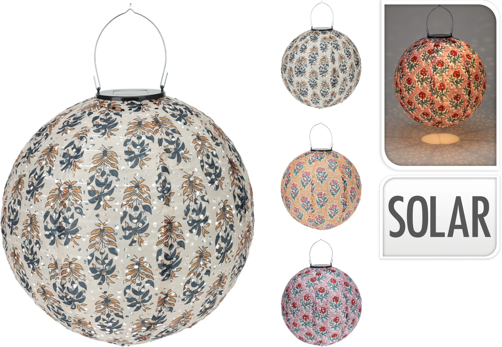 SOLARLAMP LAMPION BALVORM 30CM - Top Tuincentrum