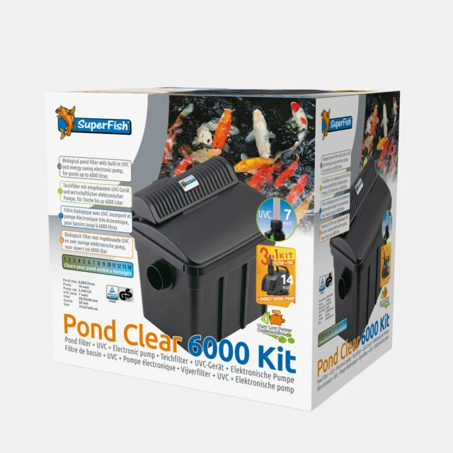 Superfish Pondclear kit 6000 uvc 7w pomp 2000l - Top Tuincentrum