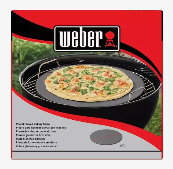 Weber Pizzasteen geglazuurd rond d36cm - Top Tuincentrum